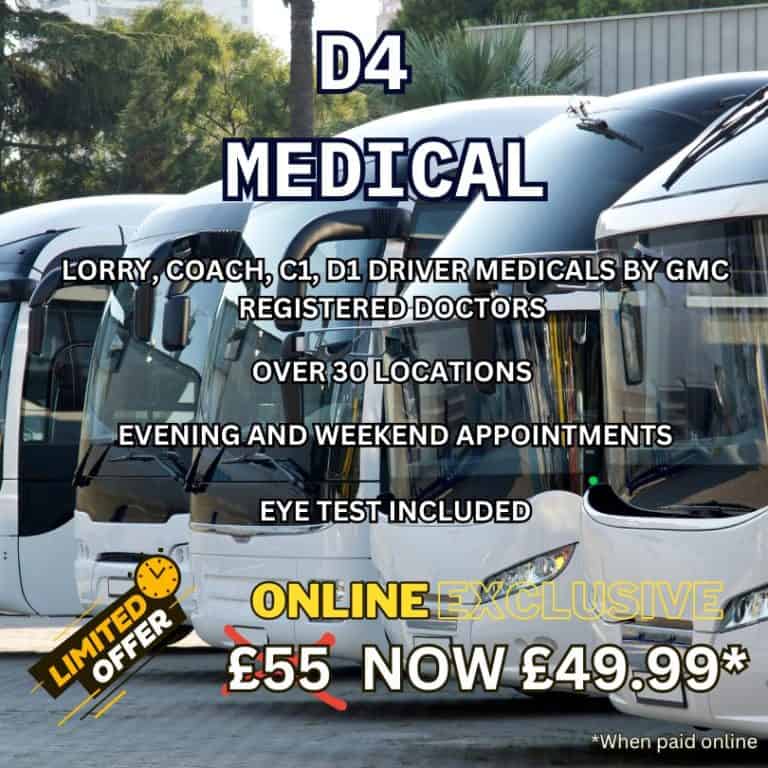 Get Your Driver And HGV Medicals Starting At Just £49.99